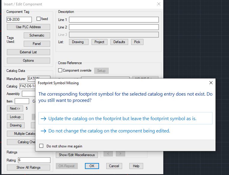Assigning Catalog Information to Components in Auto CAD Electrical ...
