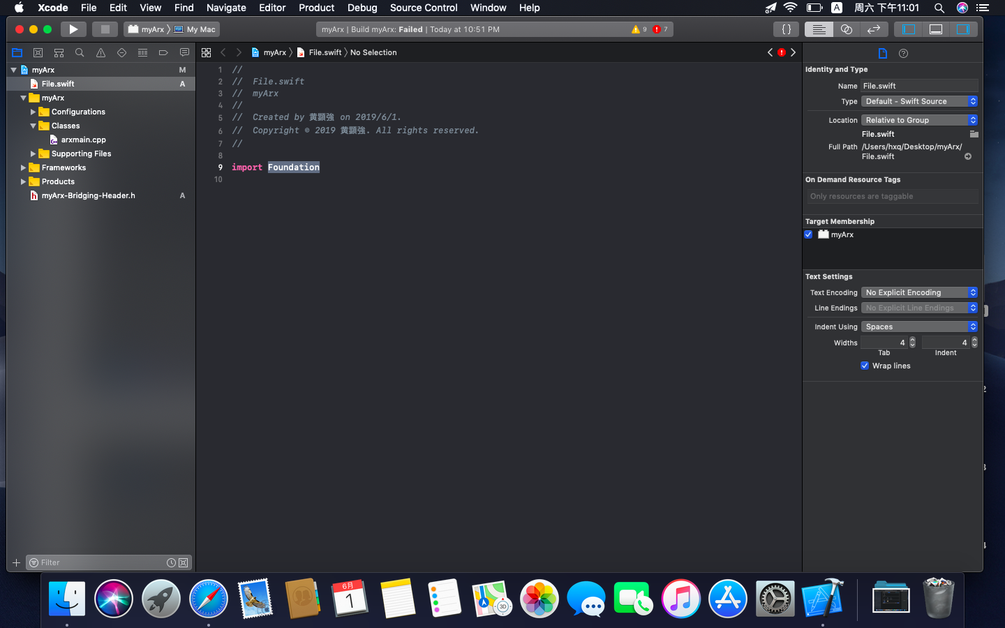 (xcode)Could not find auto-linked library errors after add a swift file. - Autodesk Community