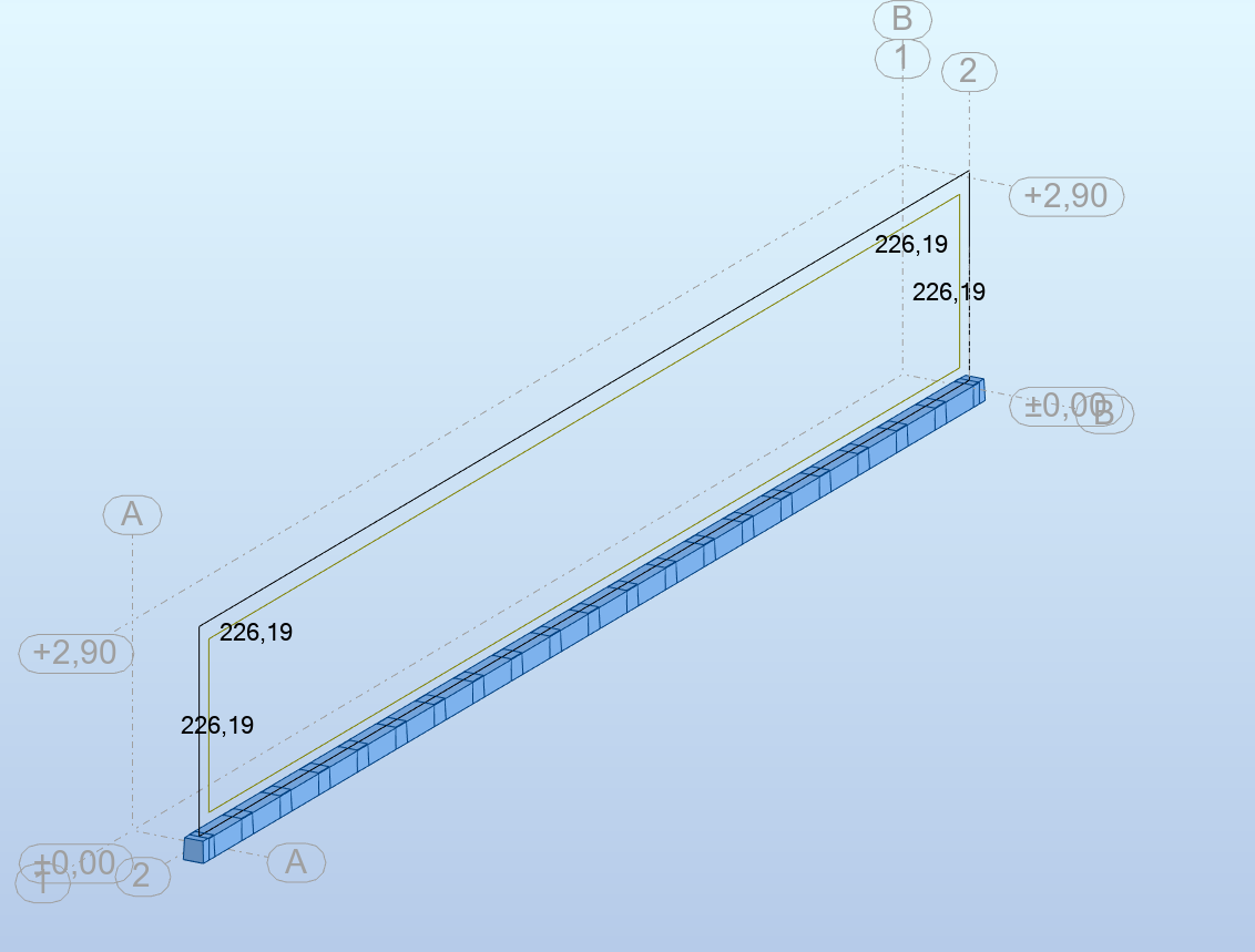 Design concrete wall with line load and horizontal load. Obtain ...