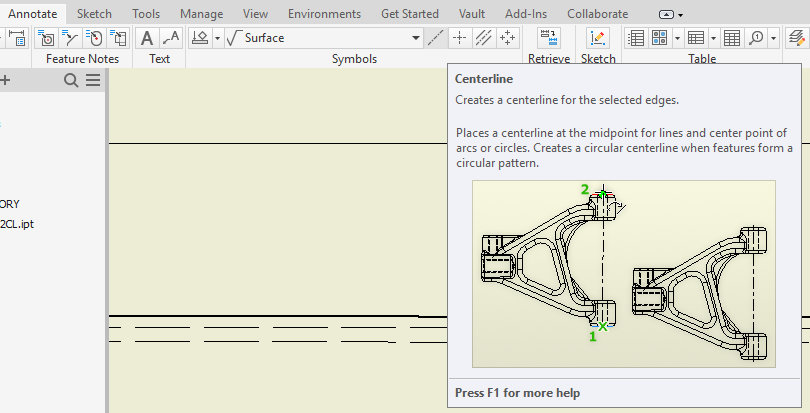 Solved: Why wont Inventor dimension to a centerline? - Autodesk Community