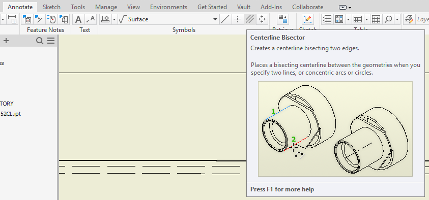 Solved: Why wont Inventor dimension to a centerline? - Autodesk Community