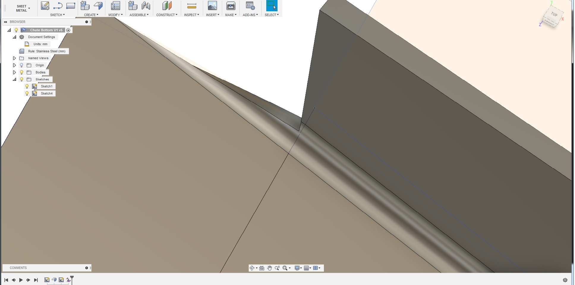 Solved: Sheet metal problem, bend lines going too far - Autodesk Community