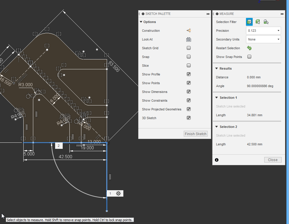 Solved: Can't inspect distance between parallel faces - Autodesk Community