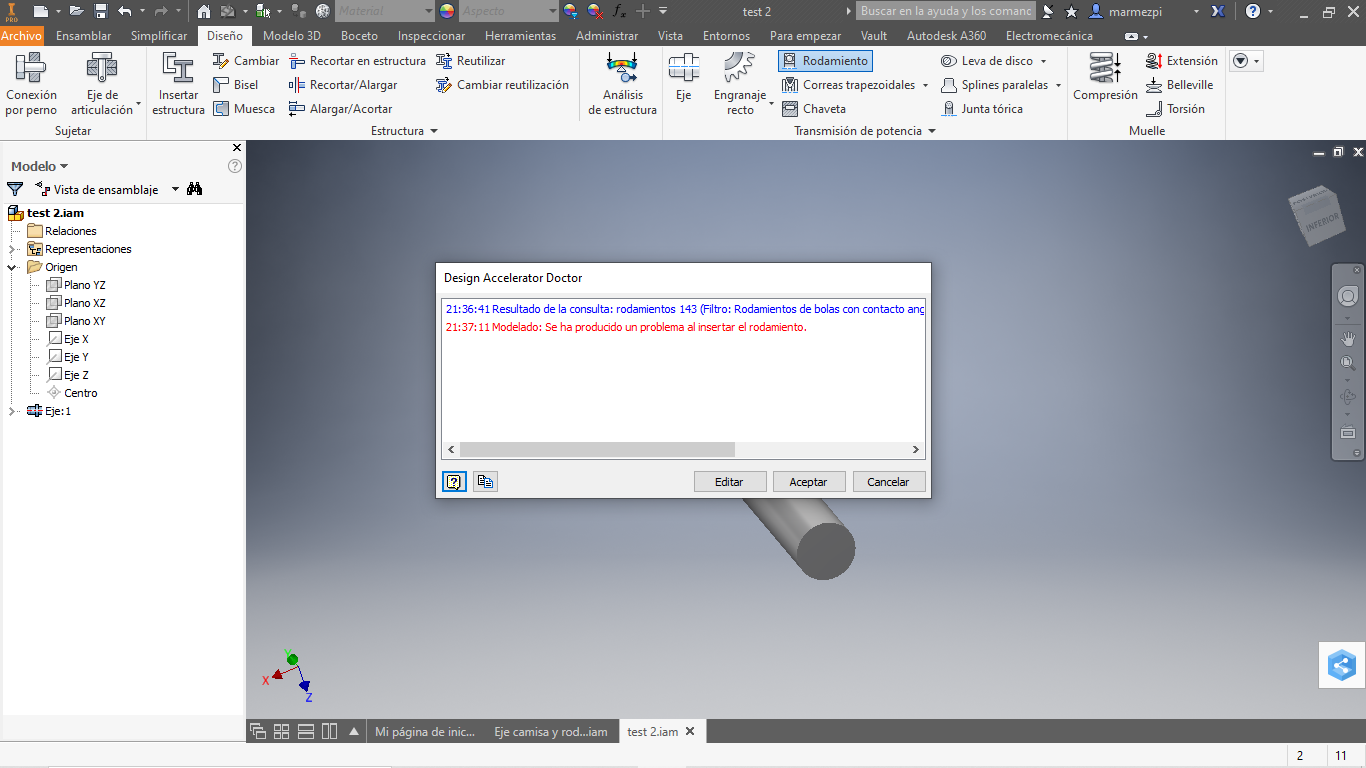 Trouble with bearing model in design accelerator - Autodesk Community