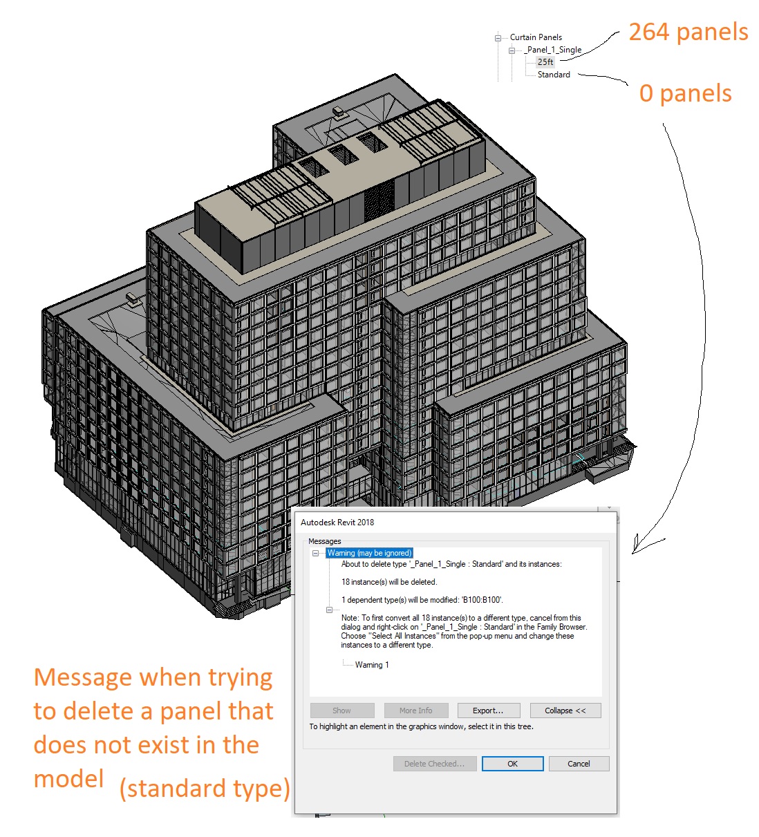 Massing and adaptive panels - Cannot delete old panel type - Autodesk ...