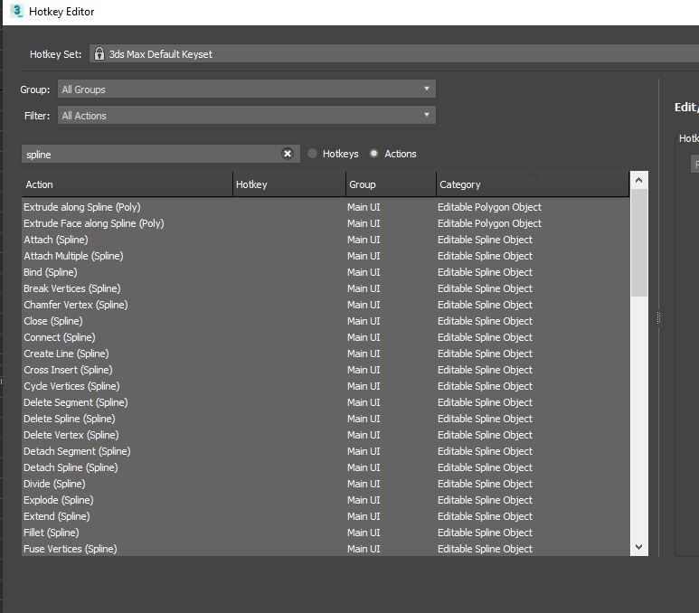 Solved: cannot add shortcuts for editable spline commands - Autodesk Community
