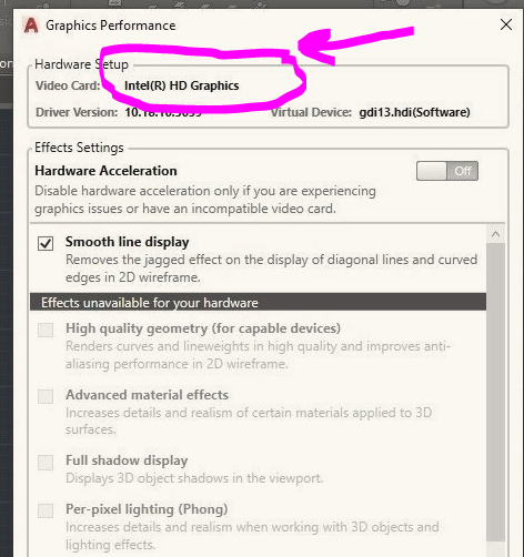 Hardware acceleration won't turn on - Autodesk Community