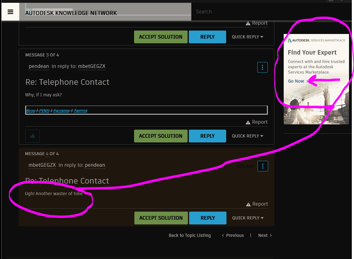 Telephone Contact - Autodesk Community