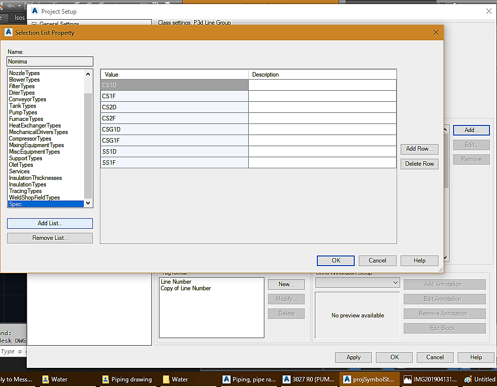 Solved: Using custom made Nominal specs in P&ID, in P3D line group - Autodesk Community
