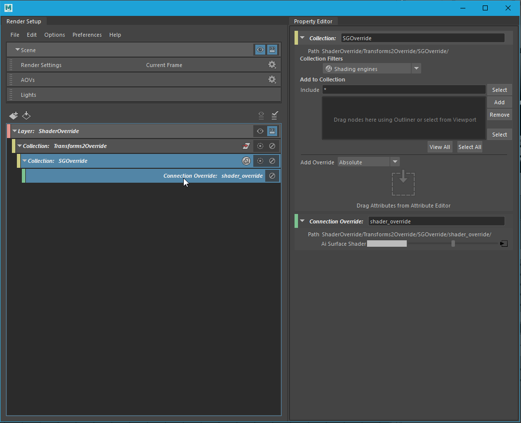 Shading Override issue in RenderSetup - Autodesk Community