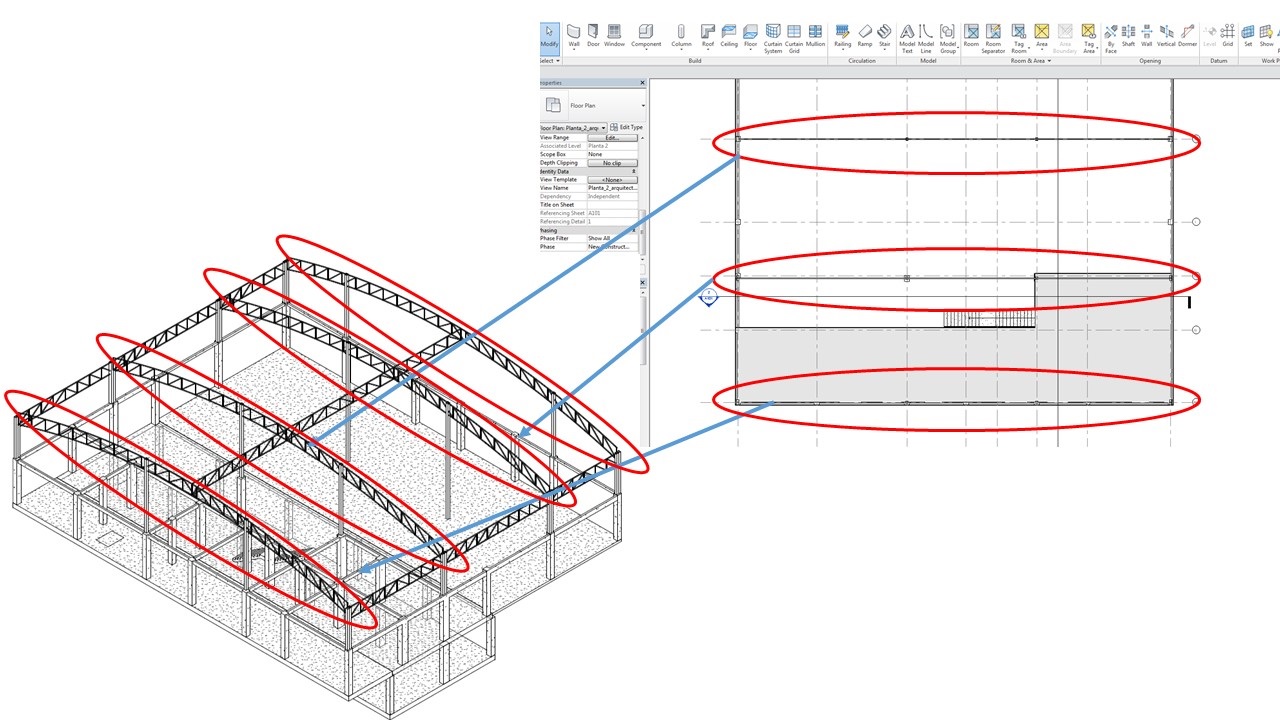 Solved: curved beams and archs showed in plan view - Autodesk Community