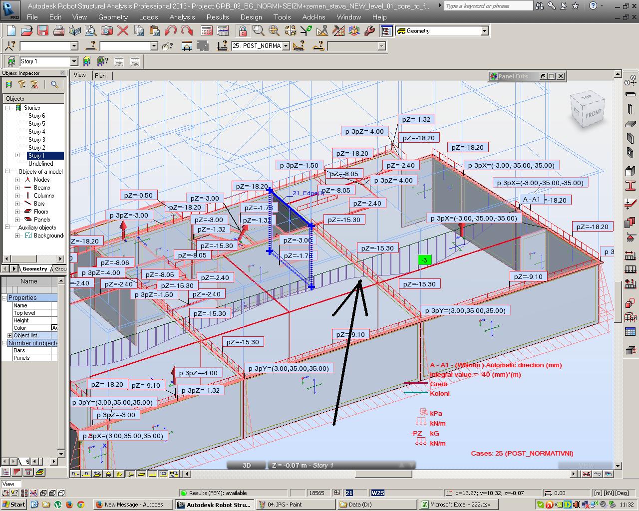 Unusual moment diagram for slab - Autodesk Community