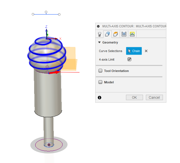 Solved: problem machining a helix on a partial sphere. ( 4-axis ...