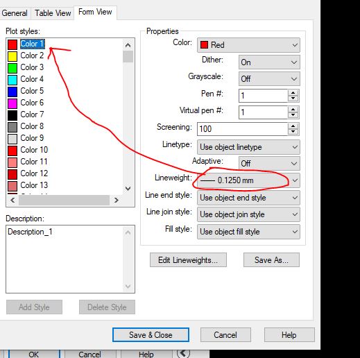 lineweight not showing in plotting preview - Autodesk Community