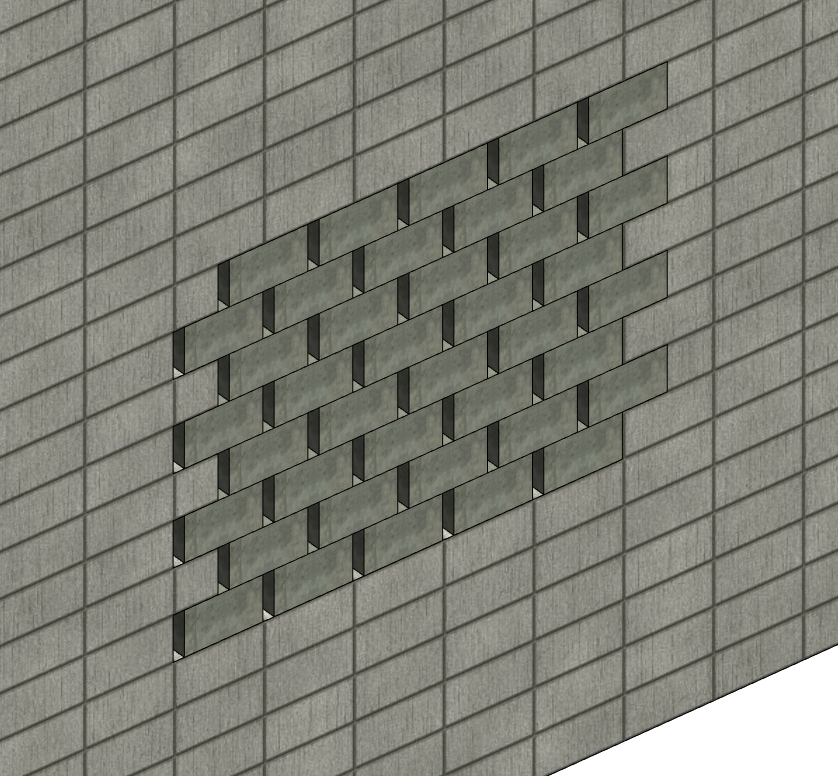 Solved: CMU Wall with stacked wall and running bond with wall punctures ...