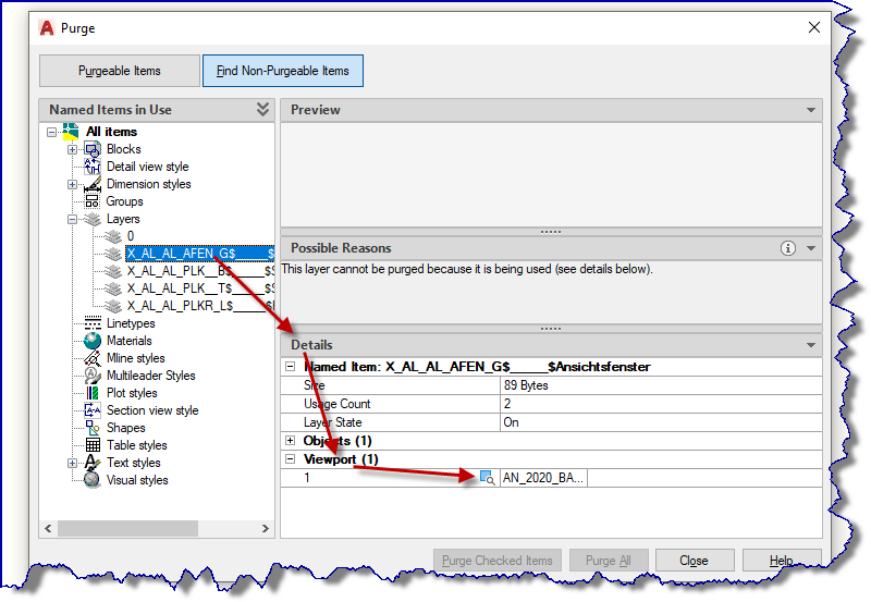 Can't purge layer with nothing visible on it ACad2006 - Autodesk Community