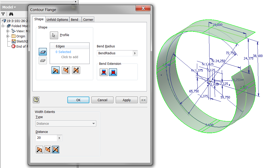 Contour Flange on tangential arcs - Autodesk Community