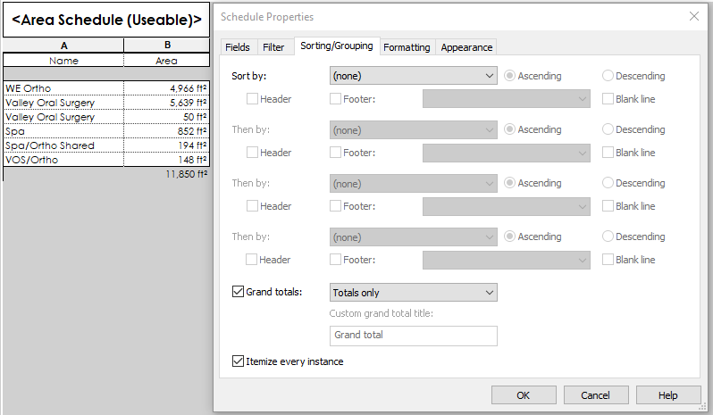 Solved: Reduce a Space Schedule by combining names together - Autodesk Community