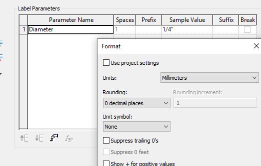 Remove symbol "mm" in bolt tag Revit 2019 - Autodesk Community