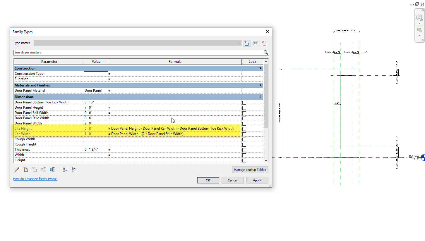Solved: Door Family - Parameters/Scheduling/Formulas - Autodesk Community