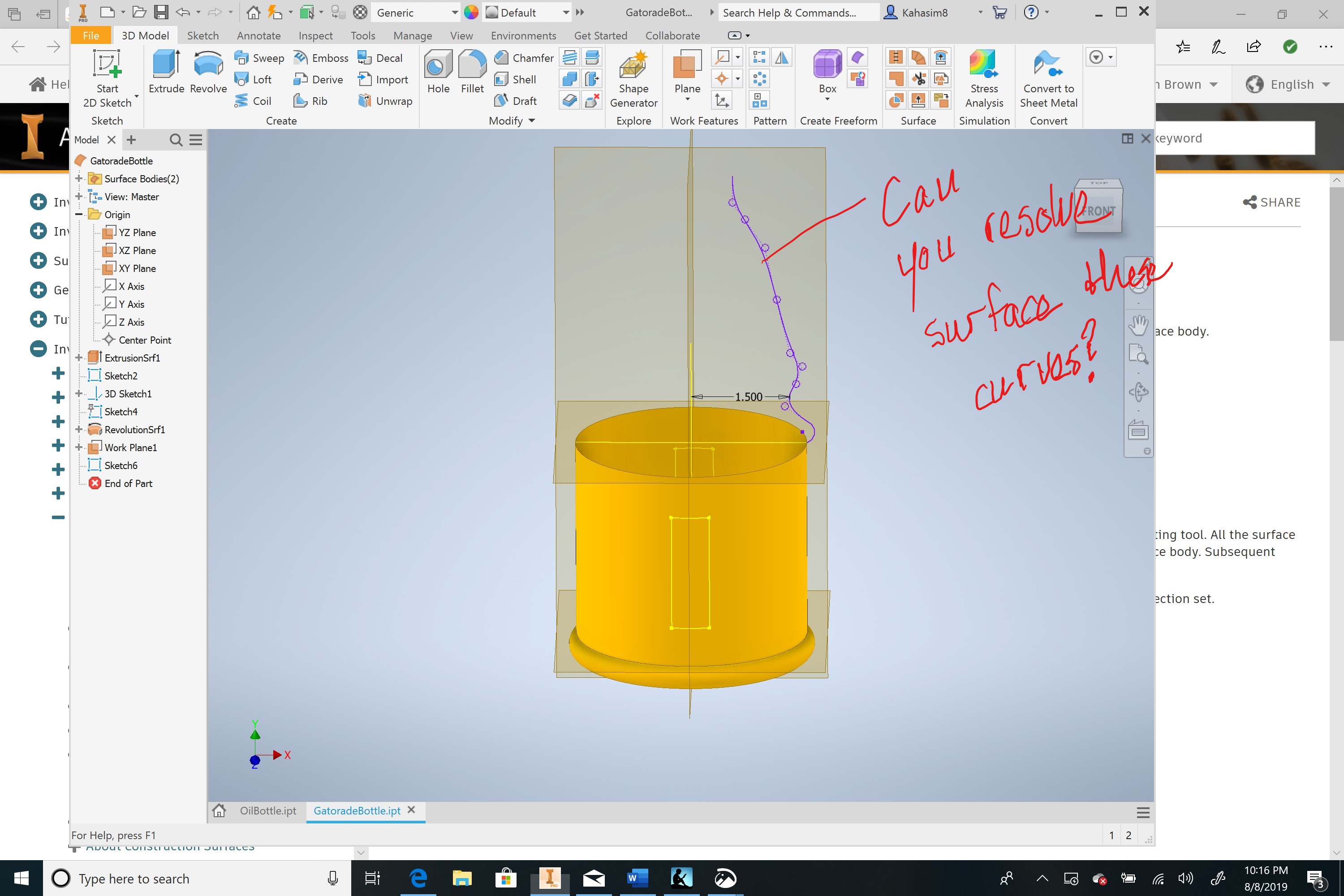 Solved: Revolve curves to surface - Autodesk Community