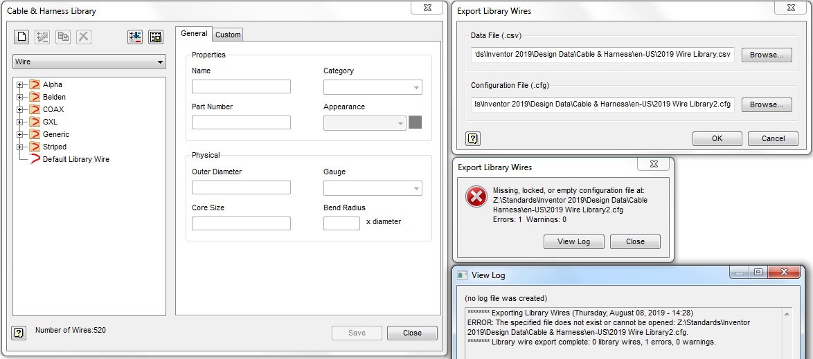 Export/Import Cable and Harness Library - Autodesk Community