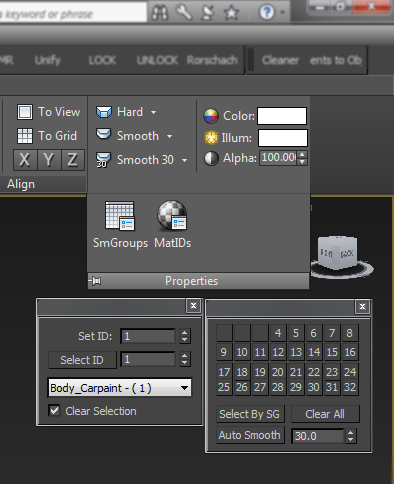 Polygon: Material IDs and Smoothing Groups dialog box as its own floating box - Autodesk Community