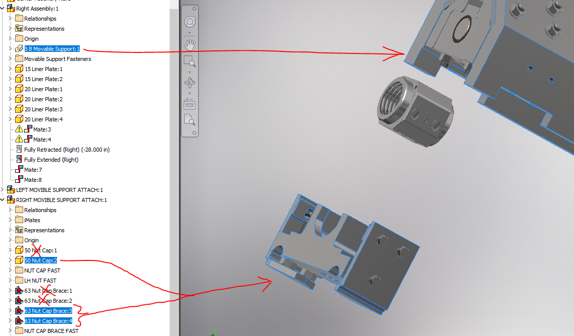 Solved: Is it possible to constrain individual parts between two sub assemblies - Autodesk Community