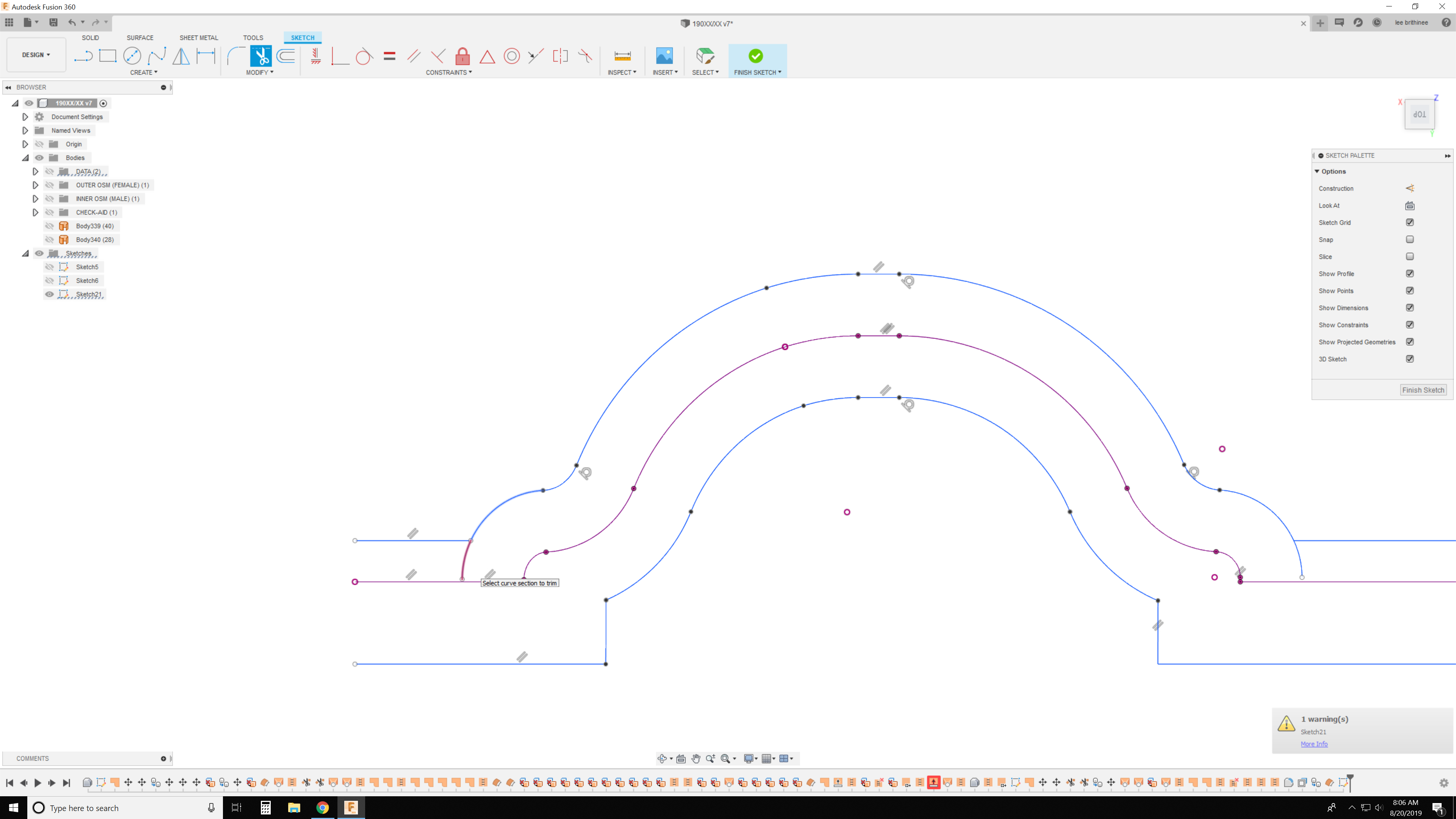 Solved: Sketching: Trim not trimming - Autodesk Community