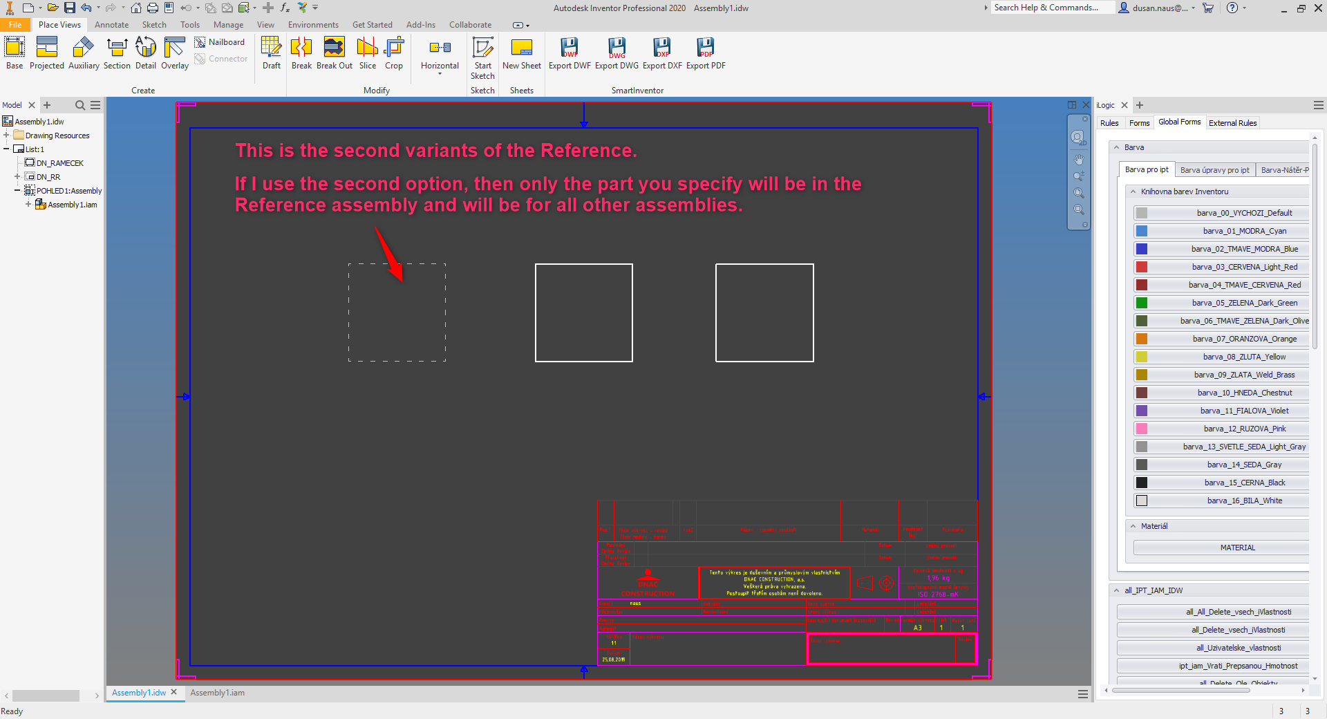 One assembly Reference around background for more drawings - Autodesk ...