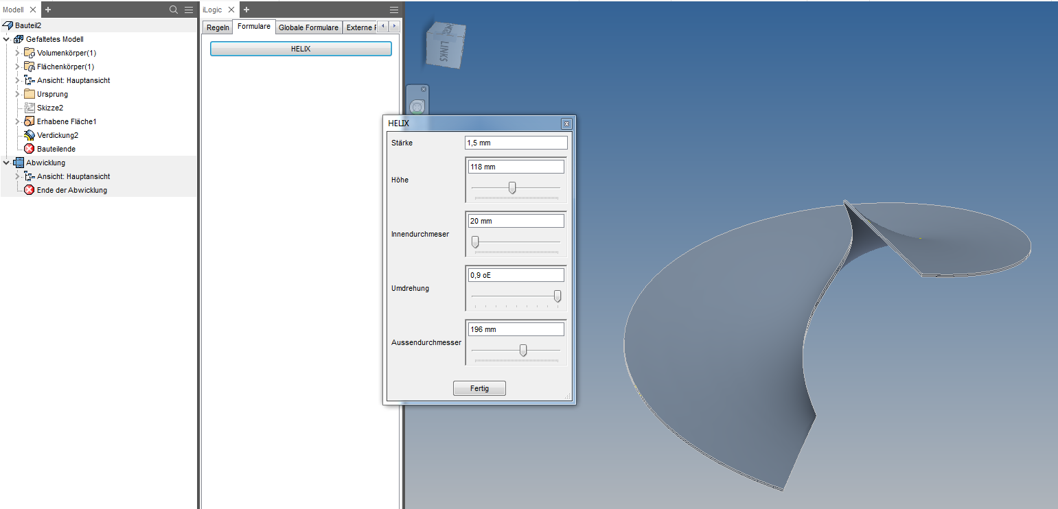Solved: Helix Sheet Metal to Flat Pattern - Autodesk Community