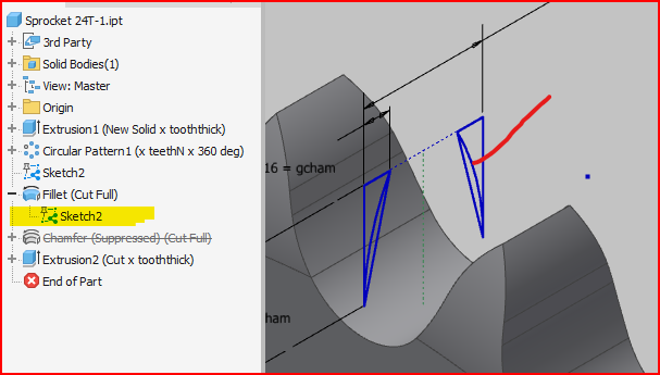 Solved: My sprocket design won't extrude - Autodesk Community