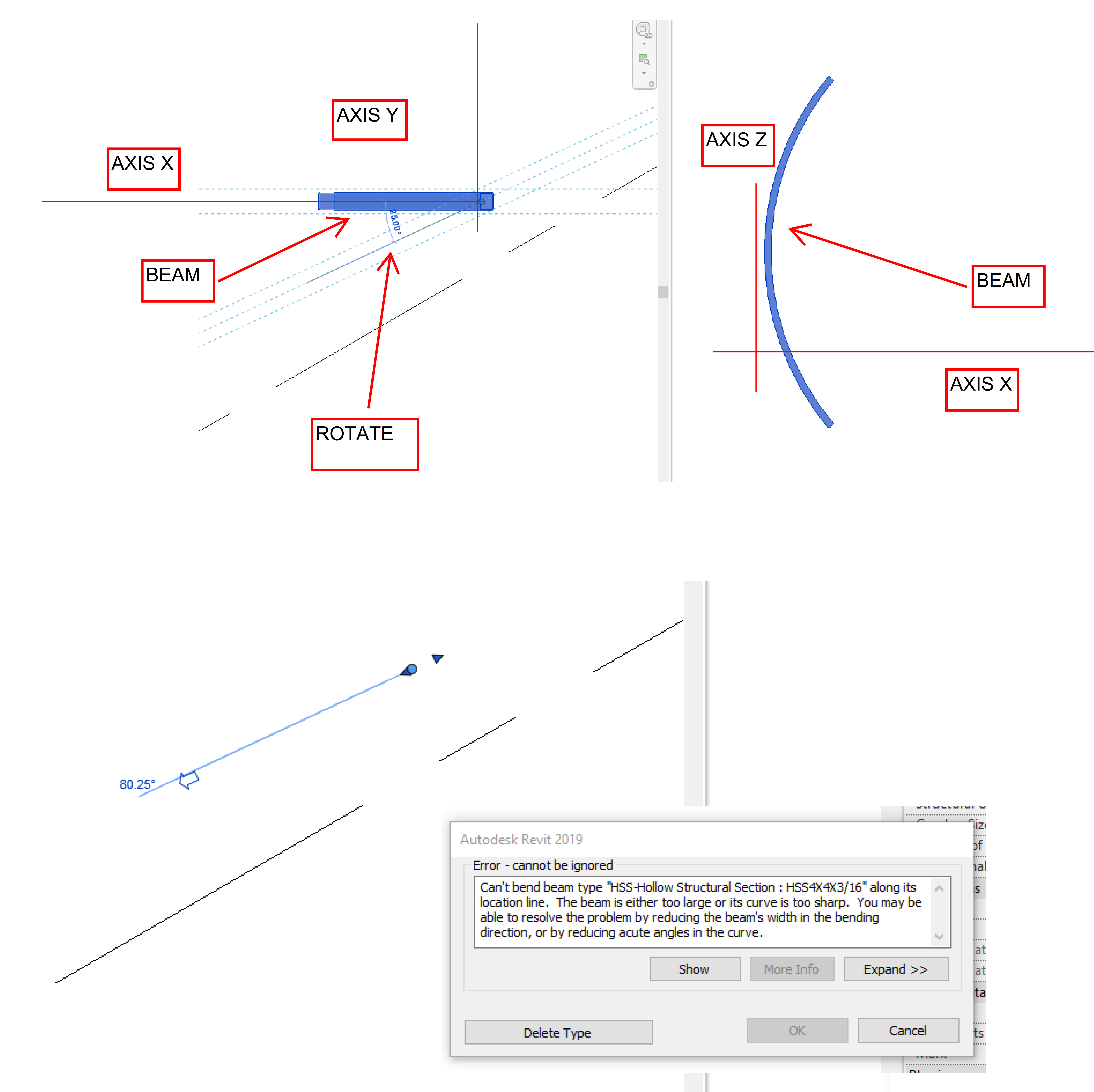 ROTATE A BEAM CURVED - Autodesk Community