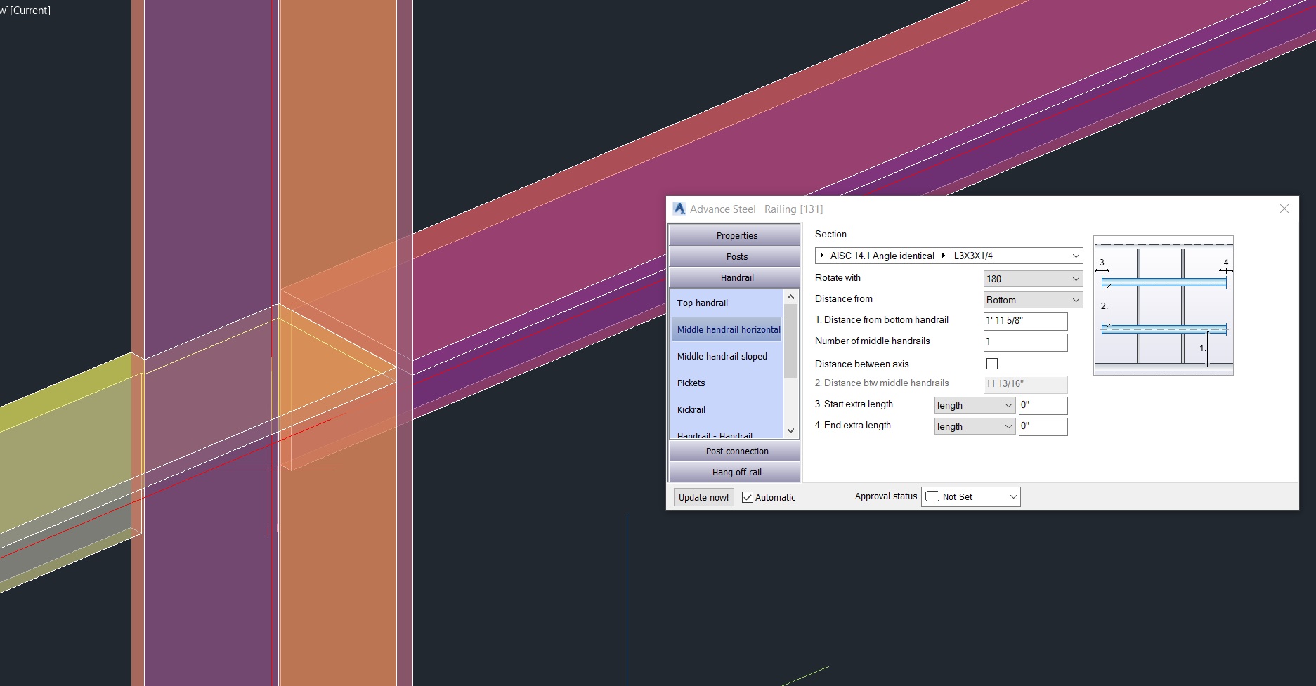 Cope Angle Midrail around Vertical Angle Post - Autodesk Community