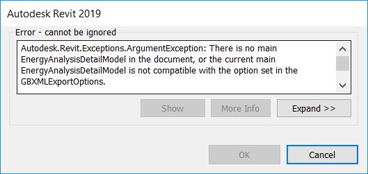 Solved: Problem on exporting GBXML file using my own ribbon - Autodesk Community