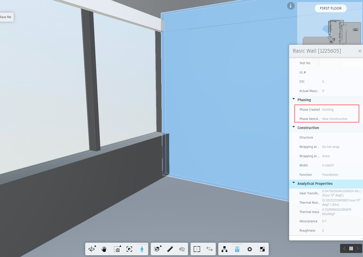 First Person from 2D New Construction Phase showing as Existing/Demo ...