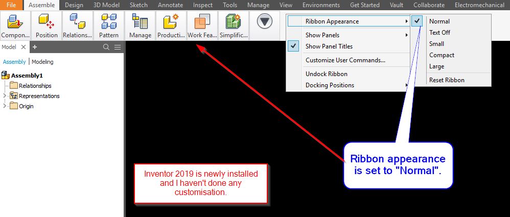 Solved: 2019 Ribbon Appearance Issue - Autodesk Community