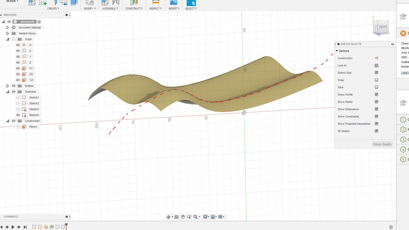 How can I select a tangent edge of some surface to project on a sketch ...