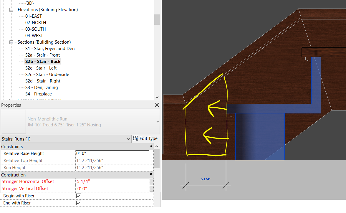 Revit Stringer Extension - Transitioning into Baseboard / Skirtboard ...