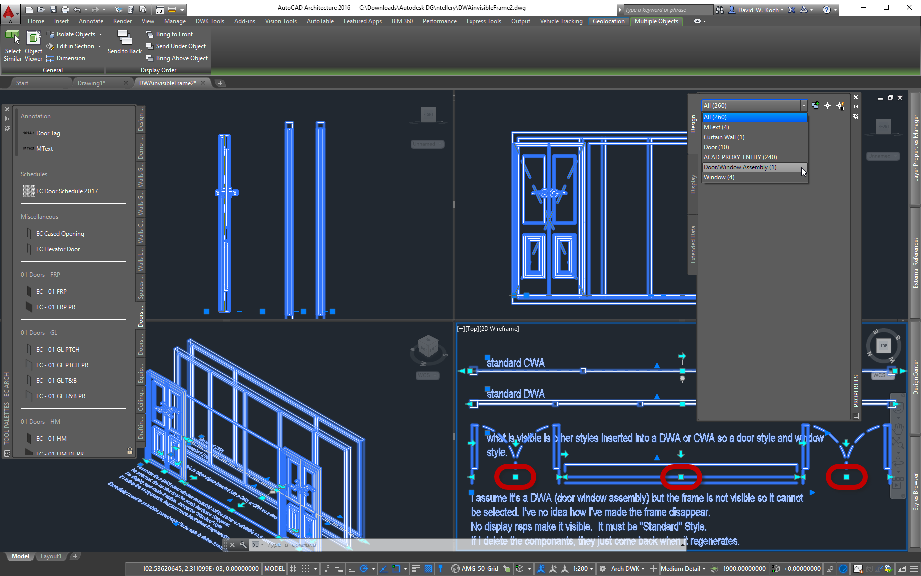 Solved: DWA how to select when invisible - Autodesk Community