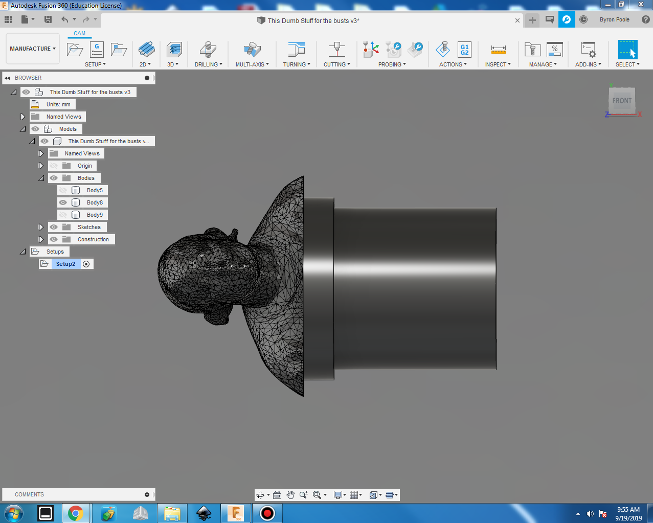 Solved: How would I machine this complex bust on a 4th axis? - Autodesk Community