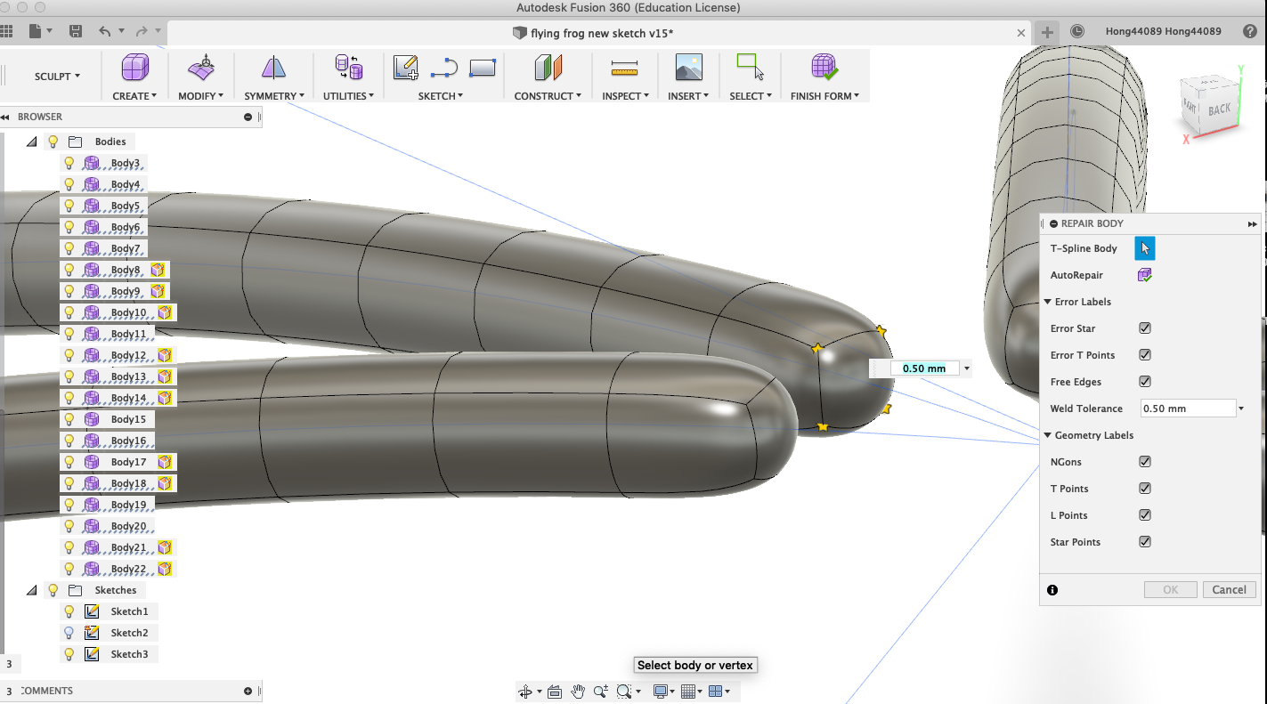 Why does my T-Spline model fail to convert - Autodesk Community