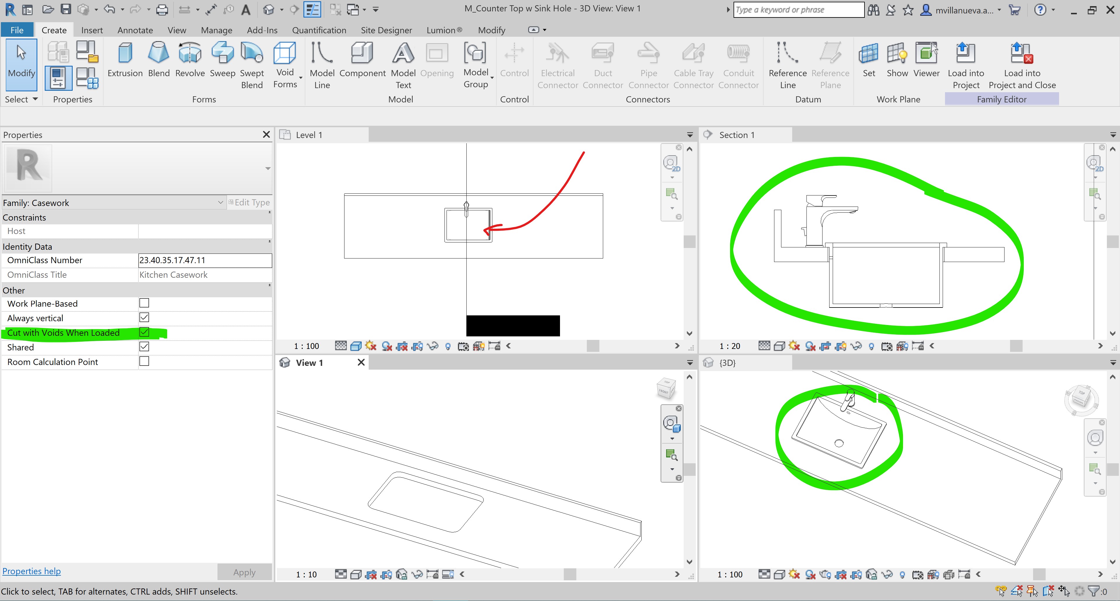 Casework Plan View Void still cover plumbing family plan view ...