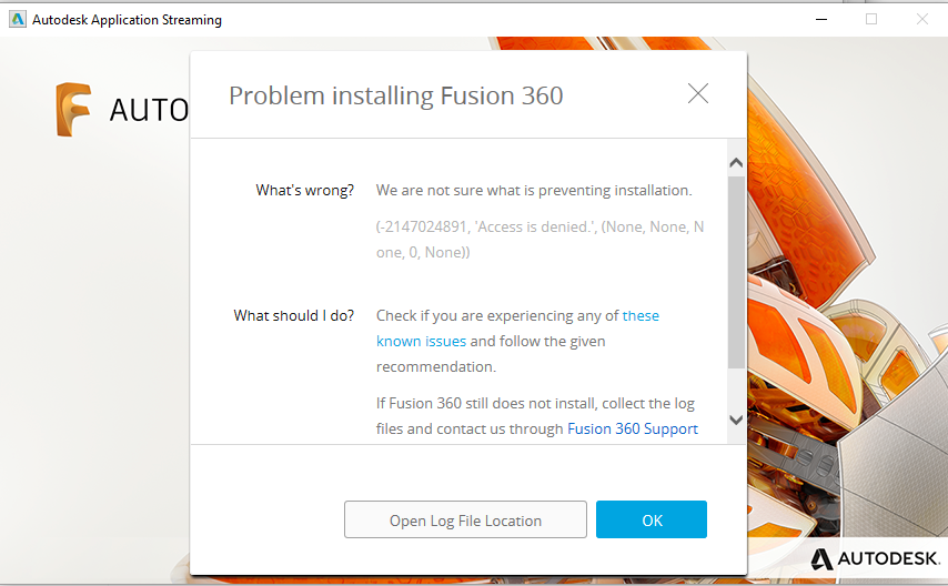 Failure to Install on Windows 1903 - Autodesk Community