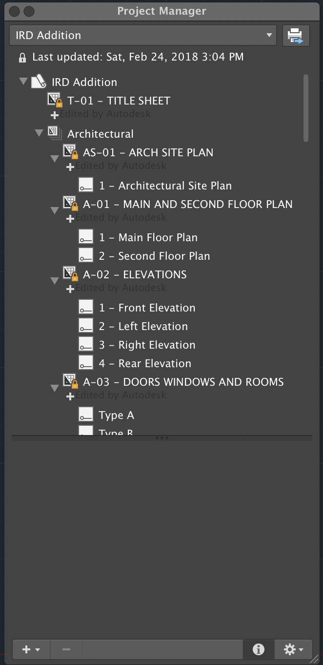 Sheets in project manager for AutoCAD 2018 for mac - Autodesk Community