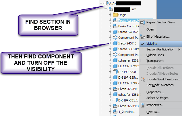 section view - need to show parts in front of section line - Autodesk ...