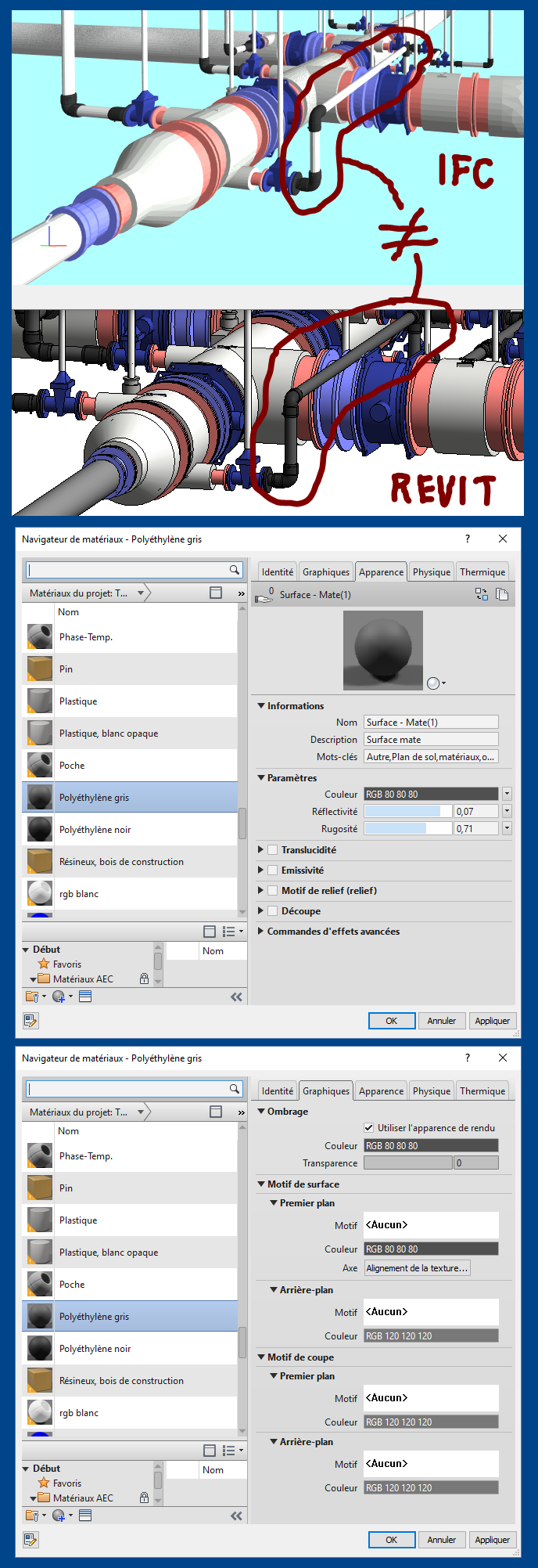 REVIT ==> IFC : color of flow segment don't follow - Autodesk Community