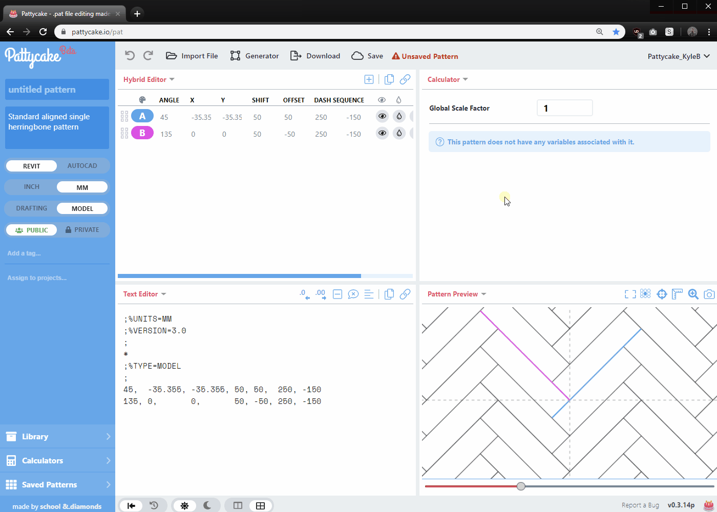 Solved: Create Custom Chevron Brick Pattern - Autodesk Community
