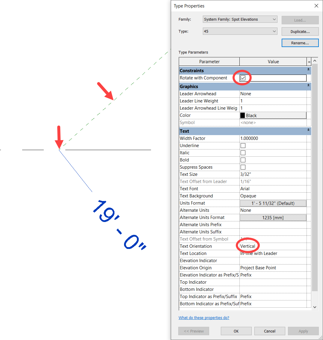 Solved: Spot Elevation text orientation 45 degrees - Autodesk Community