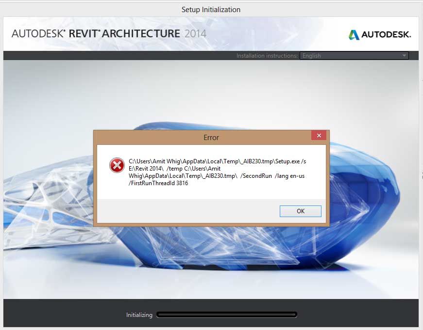 Strange Error While Installing Revit Architecture 2014 Autodesk Community